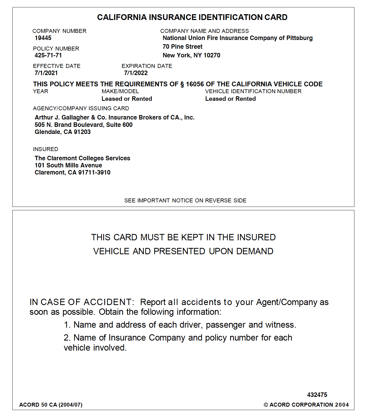 Risk Management – The Claremont Colleges Services