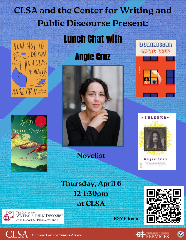 Lunch Chat with Award-Winning Novelist Angie Cruz - The Claremont ...