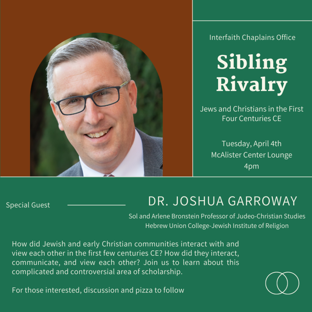 Interfaith Chaplains Office Presents Sibling Rivalry Talk with Dr ...